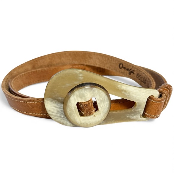 Omega | Accessories | Vintage Omega Tan Leather Belt With Unique ...
